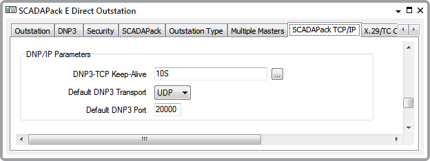 DNP3 SCADAPack Driver Guide - Configure DNP/IP Parameters (Configuring DNP3 SCADAPack E Outstations)